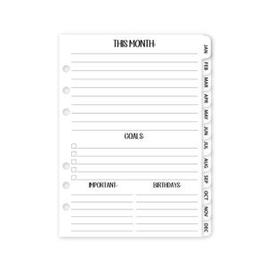 CITY/FF | Office | 224 Tabbed Calendar Fit Louis Vuitton Agendas Pm Mm Gm Refill Paper Bundle ...